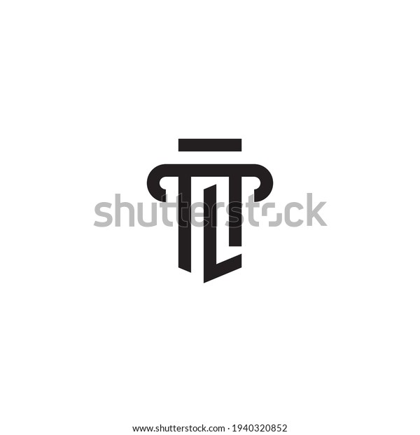 Column Sword Letter L Logo Icon: vetor stock (livre de direitos ...