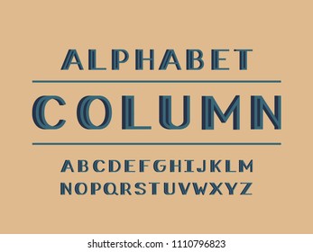 Column Cursive Font Vector Alphabet Letters Stock Vector (Royalty Free ...