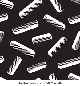 Comb Hair Barber Seamless Pattern Vector Stock Vector (Royalty Free ...