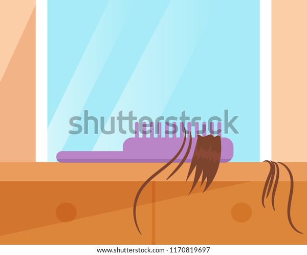Comb Hair Hair Loss Vector Cartoon Stock Vector (Royalty Free) 1170819697