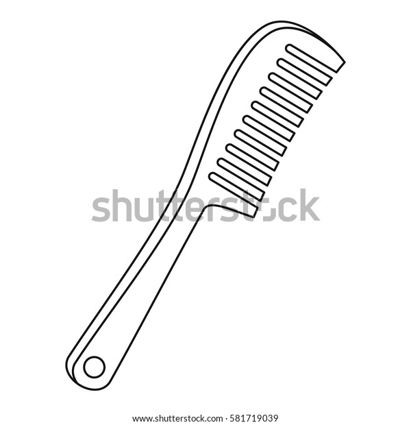 Comb Icon Outline Illustration Comb Vector Stock Vector (Royalty Free ...