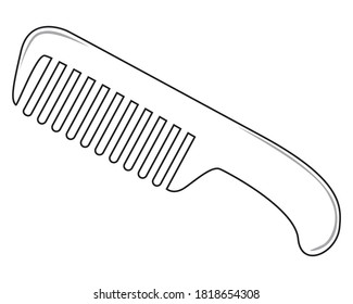 Comb Line Vector Illustrationisolated On White Stock Vector (Royalty ...