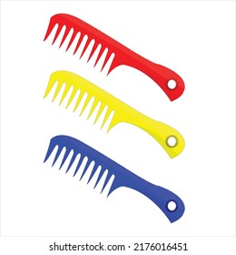 Comb On White Background Best Cartoon Stock Vector (Royalty Free ...