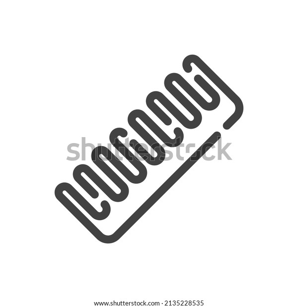 Comb Outline Icon Vector Illustration Stock Vector (Royalty Free ...