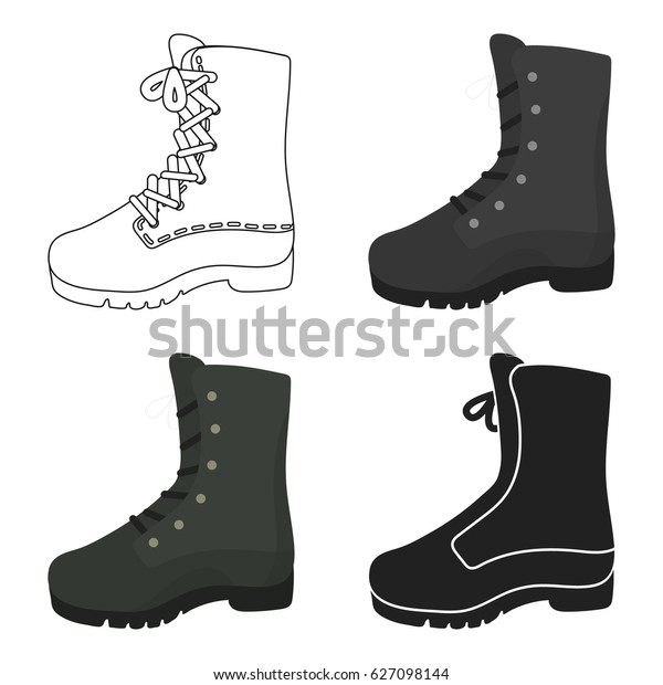 Combat Boot Icon Cartoon Style Isolated Stock Vector (Royalty Free ...