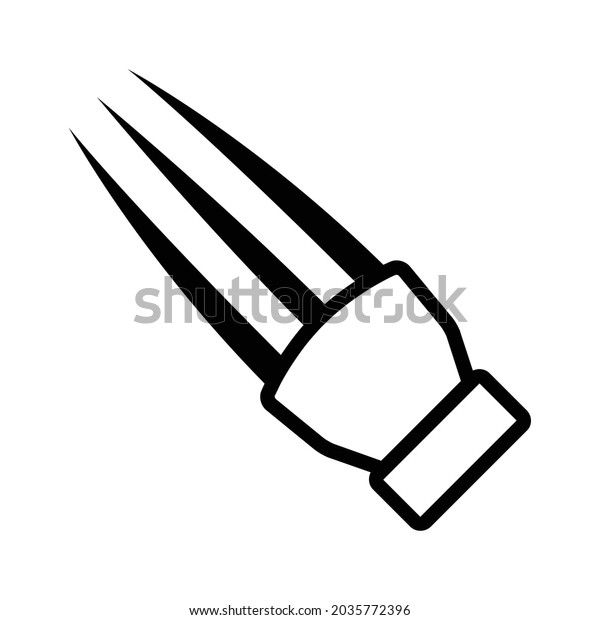 Combat Claw Weapon Line Art Vector Stock Vector (Royalty Free ...