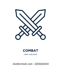 Combat Icon Army War Collection Thin Stock Vector (Royalty Free ...