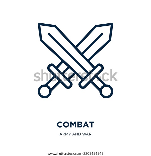 Combat Icon Army War Collection Thin Stock Vector (Royalty Free ...