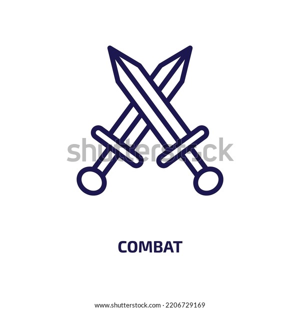 Combat Icon Army War Collection Thin Stock Vector (Royalty Free ...