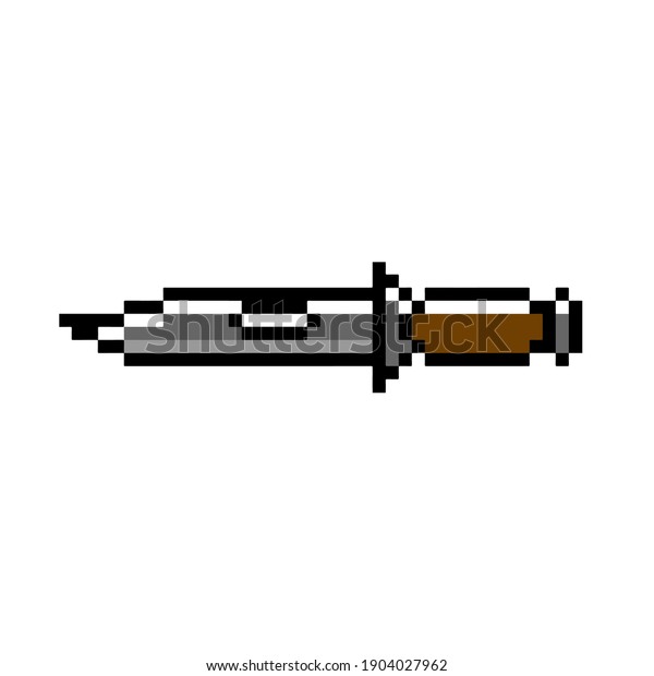 Combat Knife 8bit Pixel Art Style 库存矢量图（免版税）1904027962 | Shutterstock