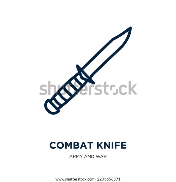 Combat Knife Icon Army War Collection Stock Vector (Royalty Free ...