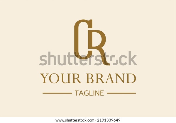 Combination C R Logo Luxurious Monogram Stock Vector (Royalty Free ...