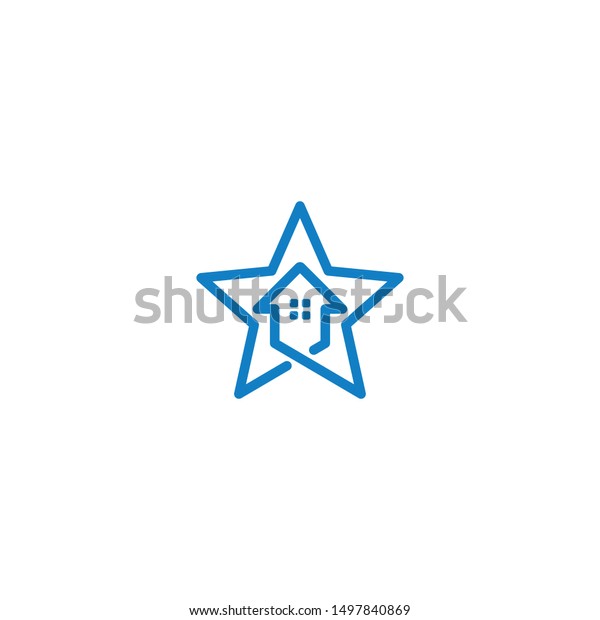 Combination Home Star Logo Design Vector Stock Vector (Royalty Free ...