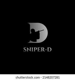 Combination Letter D Logo Army Silhouette Stock Vector (Royalty Free ...