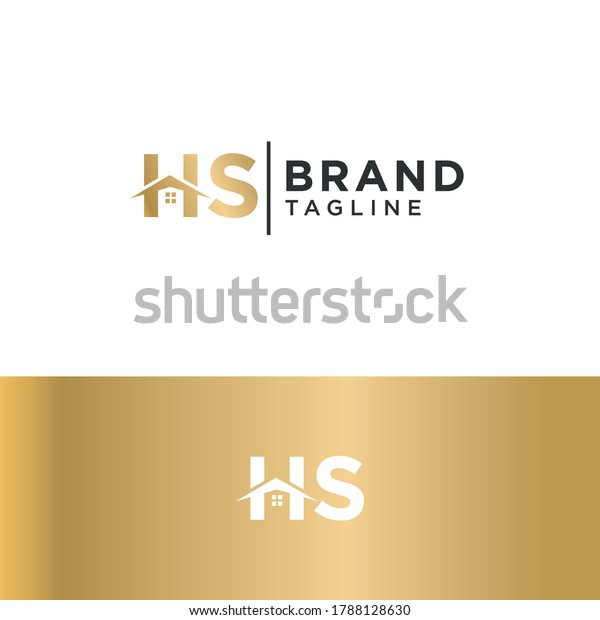 Combination Letter Hs Logo House Design Stock Vector (Royalty Free ...
