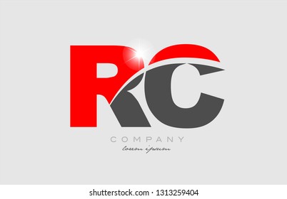 Red White Color Alphabet Letter Combination Stock Vector (Royalty Free ...