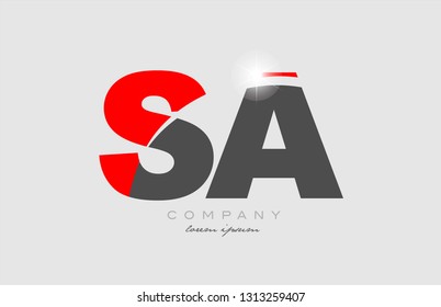Combination Letter Sa S Grey Blue Stock Vector (Royalty Free ...