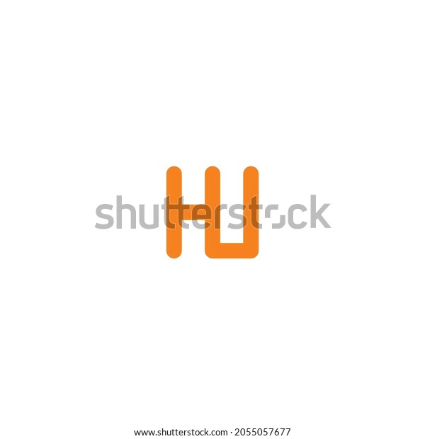Combination Letters H U Simple Symbol Stock Vector (Royalty Free ...