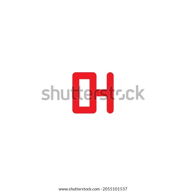 Combination Letters O H Simple Symbol Stock Vector (Royalty Free ...
