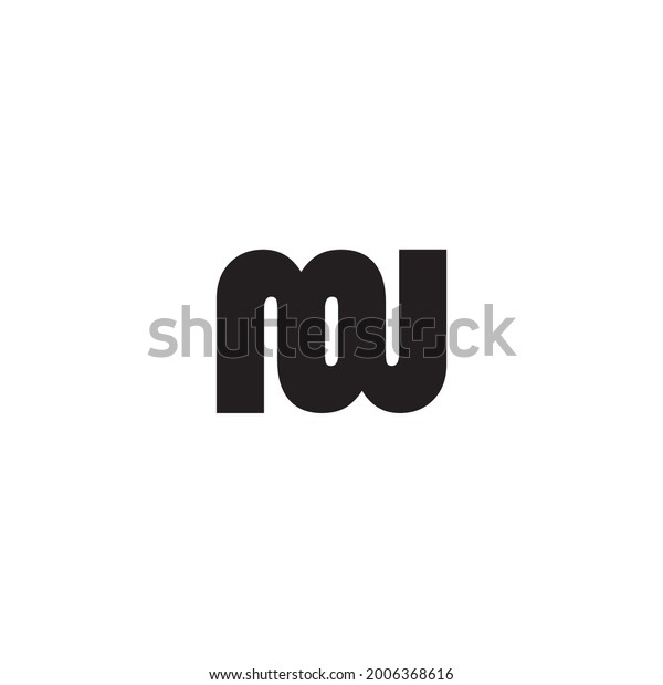Combination Letters O N Simple Symbol Stock Vector (Royalty Free ...