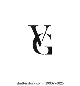 Una combinación de las letras VG: vector de stock (libre de regalías ...