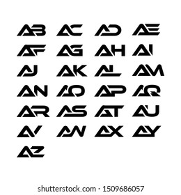 Combination Logo Package Design Letter Logo: vector de stock (libre de ...