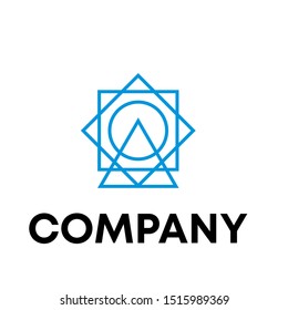 Combine Round Square Triangle Logo Sign Stock Vector (Royalty Free ...