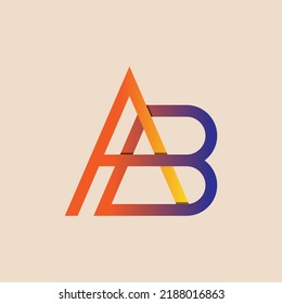 Combined Letter Ab Logo Design Stock Vector (Royalty Free) 2188016863 ...