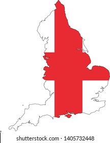 Combined Map Flag England Stock Vector (Royalty Free) 1405732448 ...