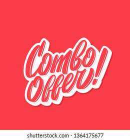 Combo Offer Vector Lettering Banner Stock Vector (Royalty Free ...