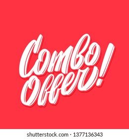 Combo Offer Vector Lettering Banner Stock Vector (Royalty Free ...