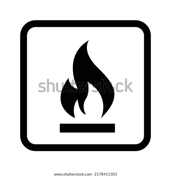 Combustibilidad Y Flammabilidad Símbolo de peligro: vector de stock ...