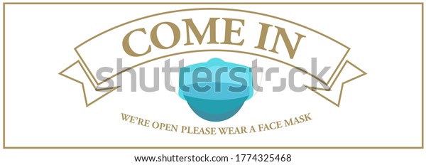 Come We Open Please Wear Face Stock Vector (Royalty Free) 1774325468 ...