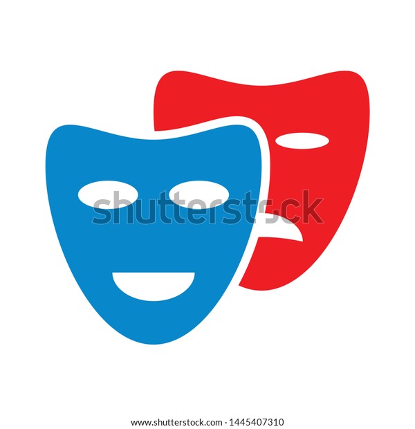 Comedy Mask Icon Logo Element Illustration Stock Vector (Royalty Free ...