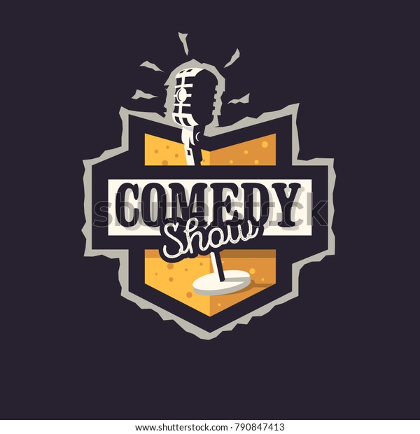 Comedy Show Logo Badge Emblem Design Stock Vector (Royalty Free ...