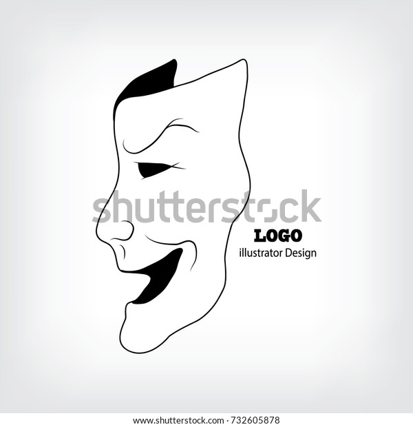 Comedy Theatrical Masks Vector Illustration Stock Vector (Royalty Free ...