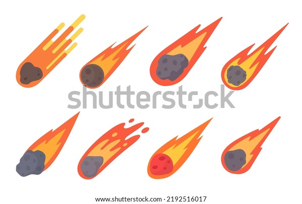 Dessin de comète. La météorite est : image vectorielle de stock (libre ...