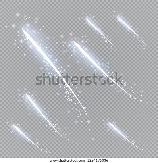 Comet Flying On Transparent Background Vector Stock Vector (Royalty ...
