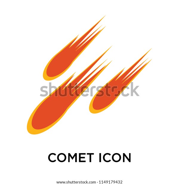 Comet Icon Vector Isolated On White Stock Vector (Royalty Free ...