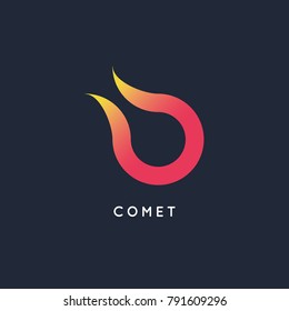 Comet Logo Designtemplate Stock Vector (Royalty Free) 791609296 ...