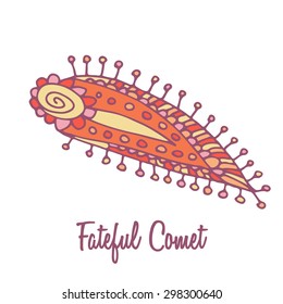 Comet Logo Hand Drawn Full Color Stock Vector (Royalty Free) 298300640 ...