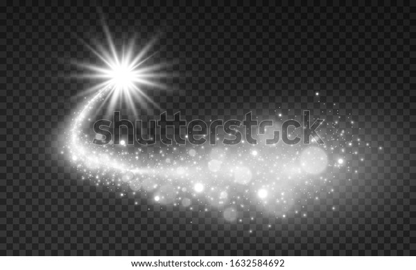 Comet On Transparent Background Bright Star Stock Vector (Royalty Free ...