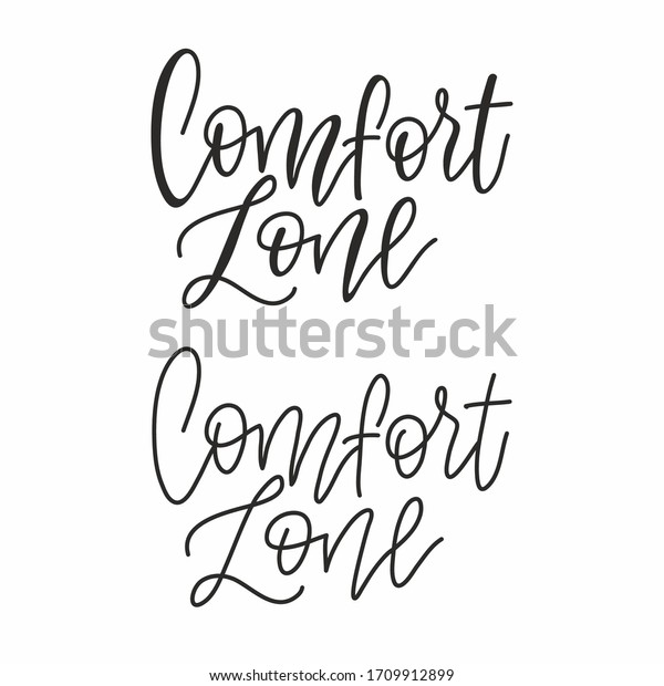 Comfort Zone Lettering Composition Spelling Option Stock Vector ...