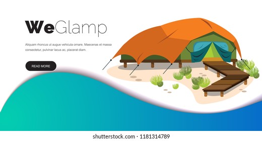 Comfortable Modern Tent Poster Stock Vector (Royalty Free) 1181314789 ...