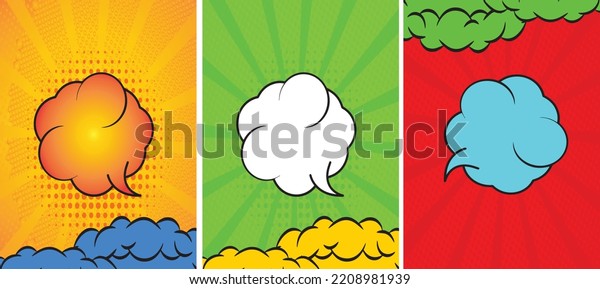 Comic Art Book Cover Design Stock Vector (Royalty Free) 2208981939 ...