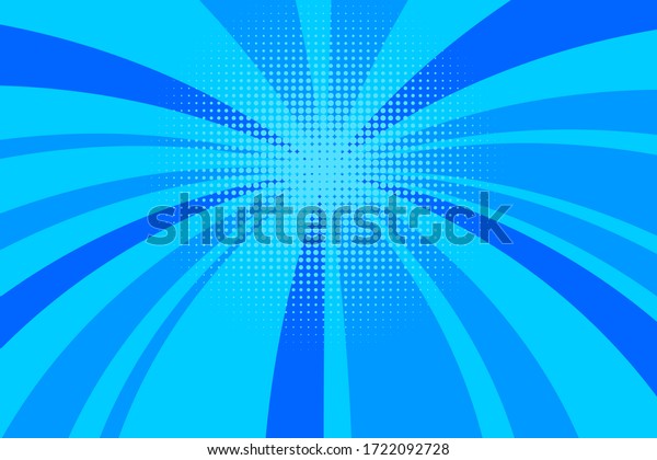 Comic Blue Sunbeam Background Retro Pop Stock Vector (Royalty Free ...