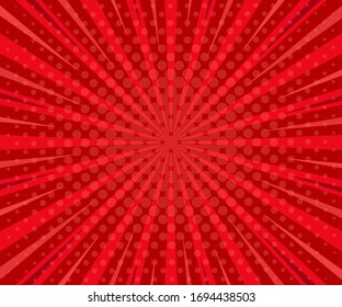 Illustration Abstract Red Background Rays Halftone Stock Vector ...