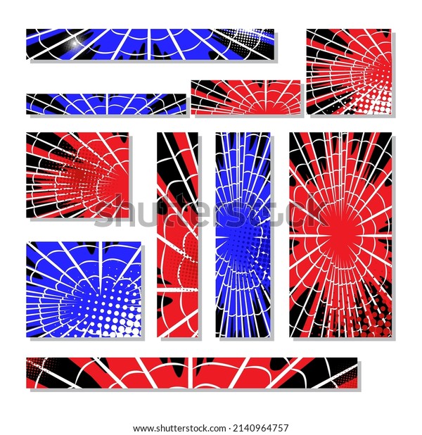 Comic Book Banner Set Illustration Vector Stock Vector (Royalty Free ...
