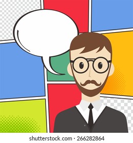 Comic Book Cartoon Theme Stock Vector (Royalty Free) 266282864 ...