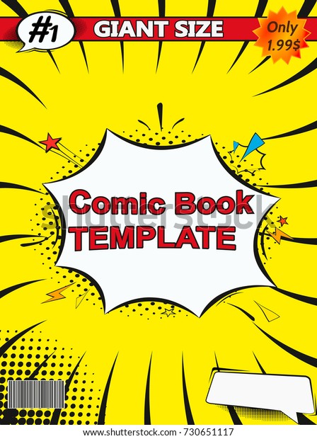 Comic Book Cover Giant Size Stock Vector (Royalty Free) 730651117 ...